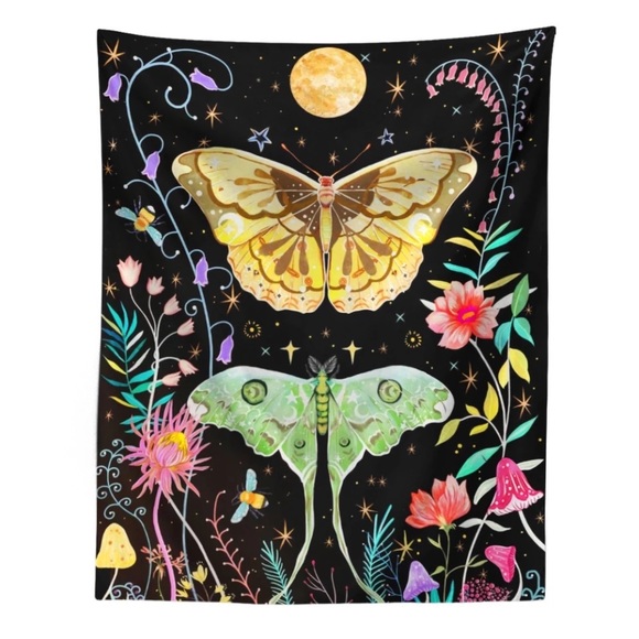 Anthropologie | Wall Decor | Night Sky Moths Tapestries Bohemian Moons ...